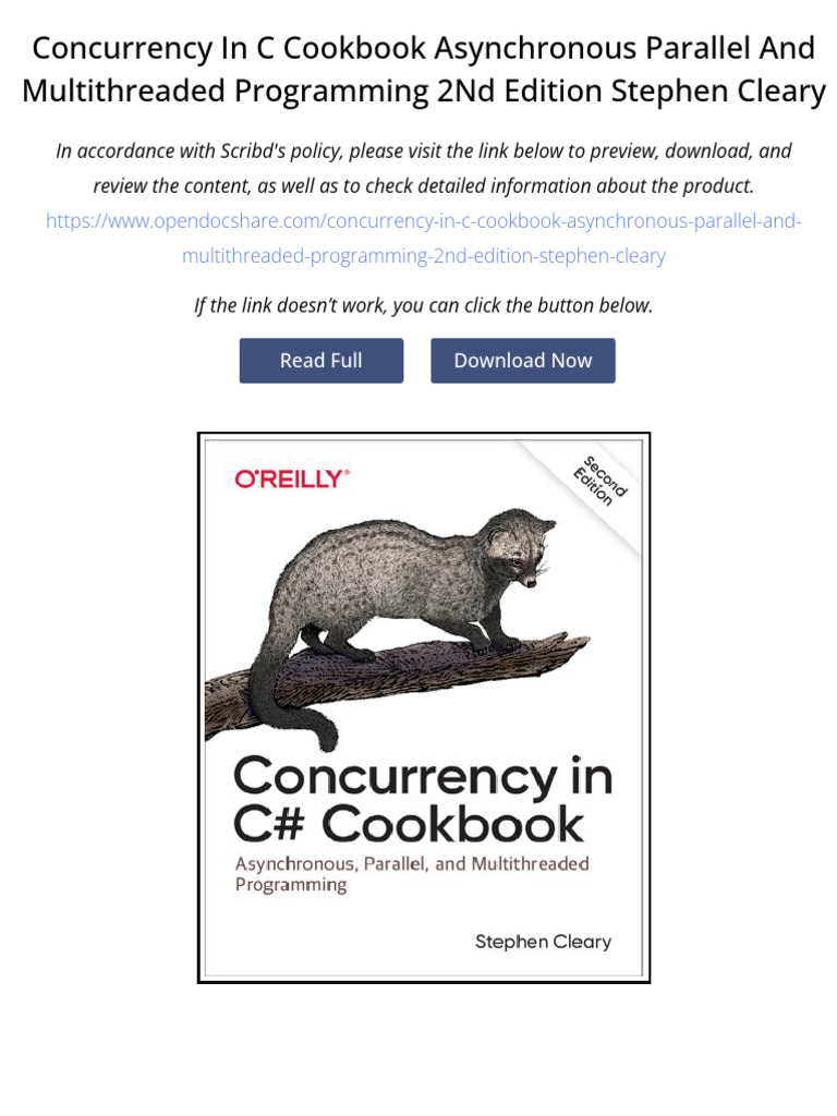 Concurrency in C Cookbook Asynchronous Parallel and Multithreaded Programming 2nd Edition ...