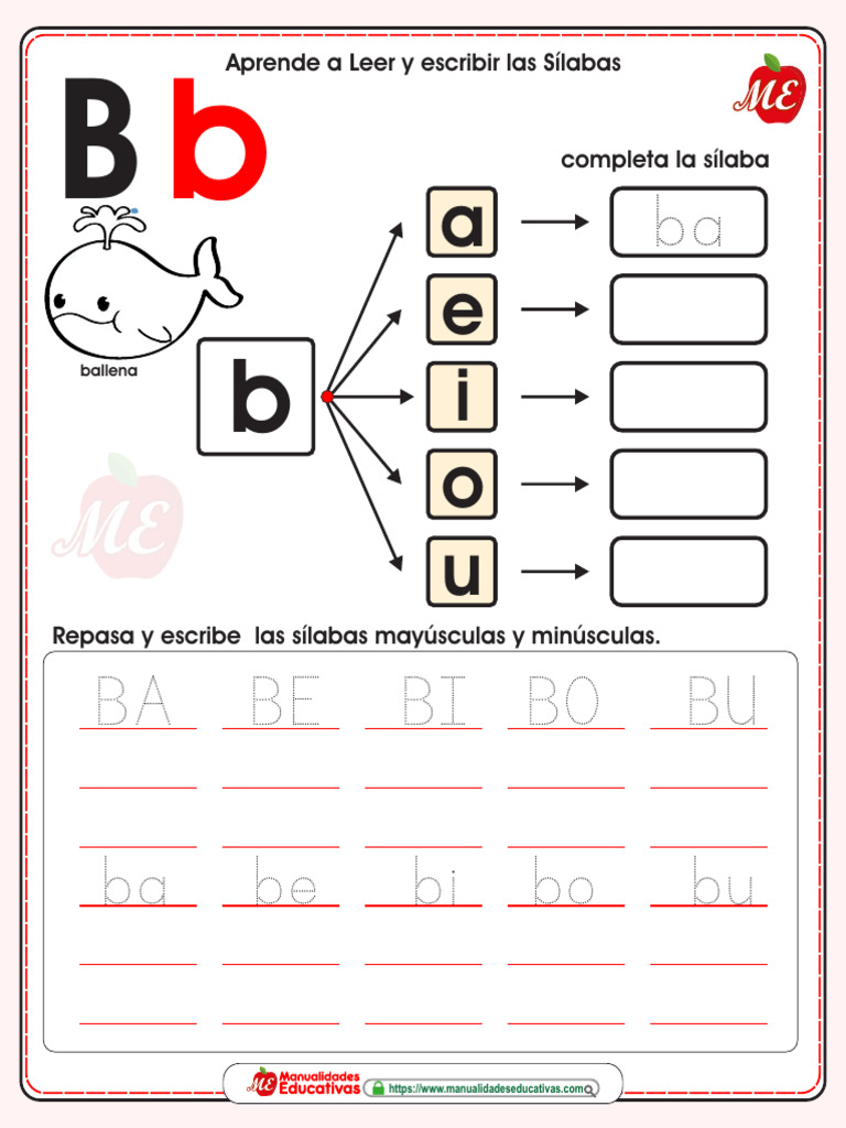 B Aprende A Leer Sílabas-Páginas-1 | PDF