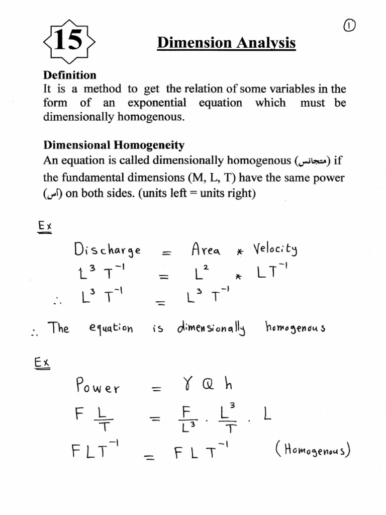 15 Dimension Analysis | PDF