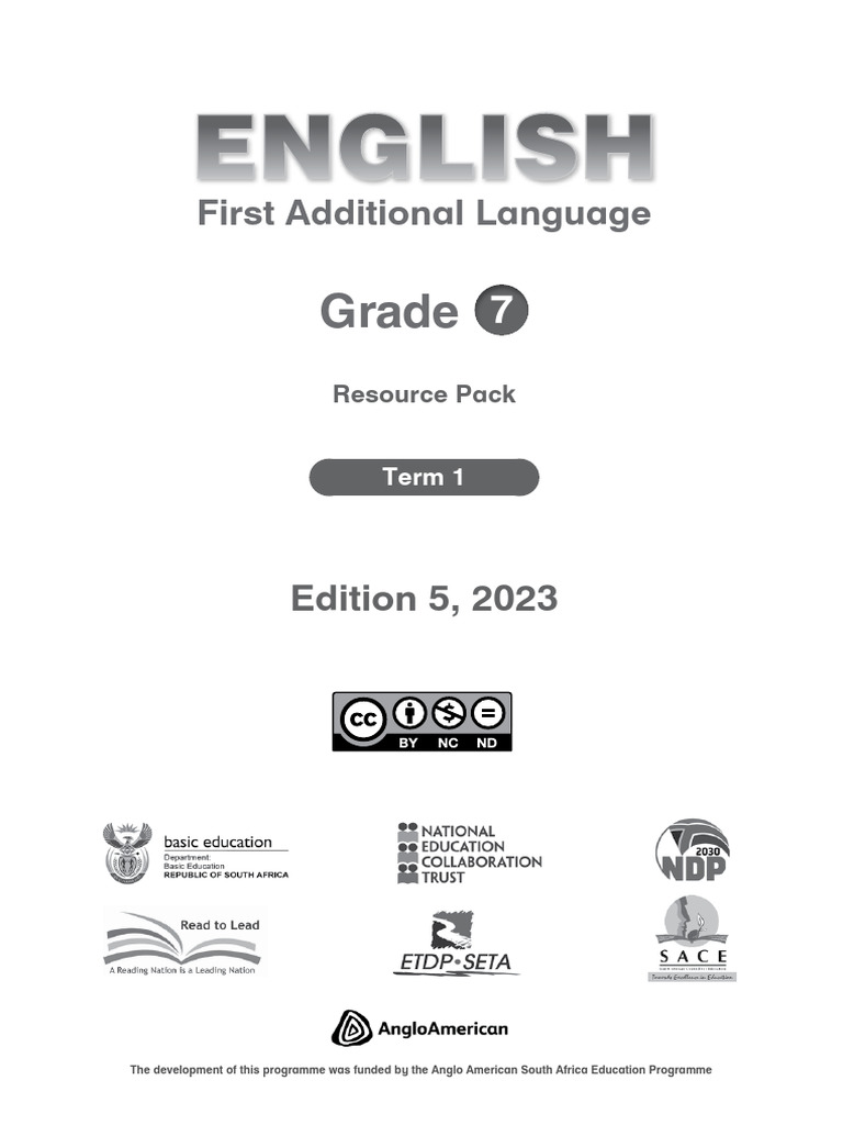 Grade 7 EFAL Resource Pack 2023 | PDF