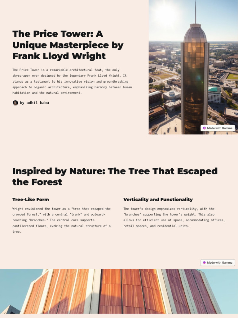 Price Tower: Frank Lloyd Wright's Skyscraper | PDF | Design ...