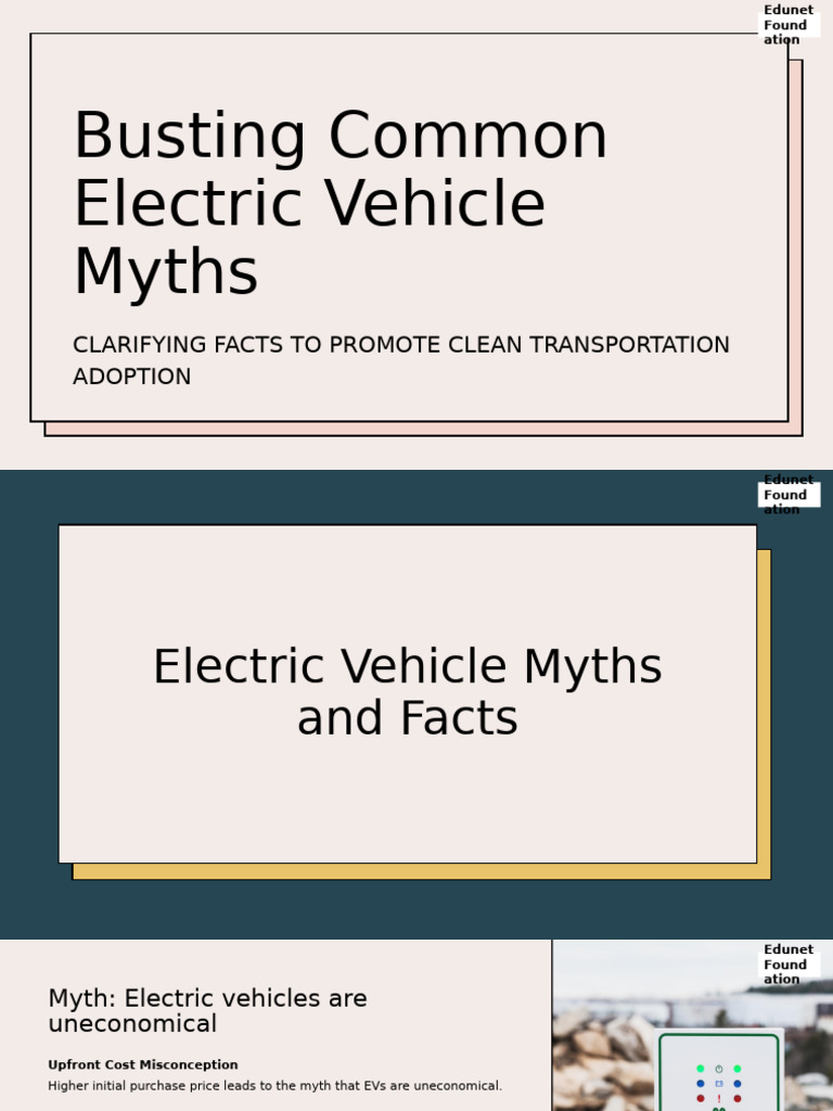 Busting EV Myths Presentation With Logo | PDF | Electric Vehicle ...