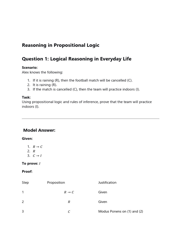 Reasoning in Propositional Logic | PDF | Methodology | Epistemology