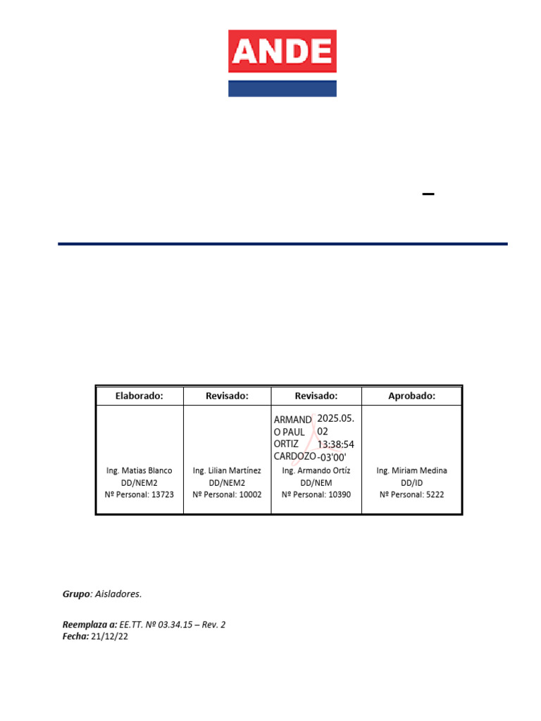 EETT 03.34.15 Rev. 3 - Espaciador Polimerico Para Cable Protegido MT 09-04-25 | PDF ...