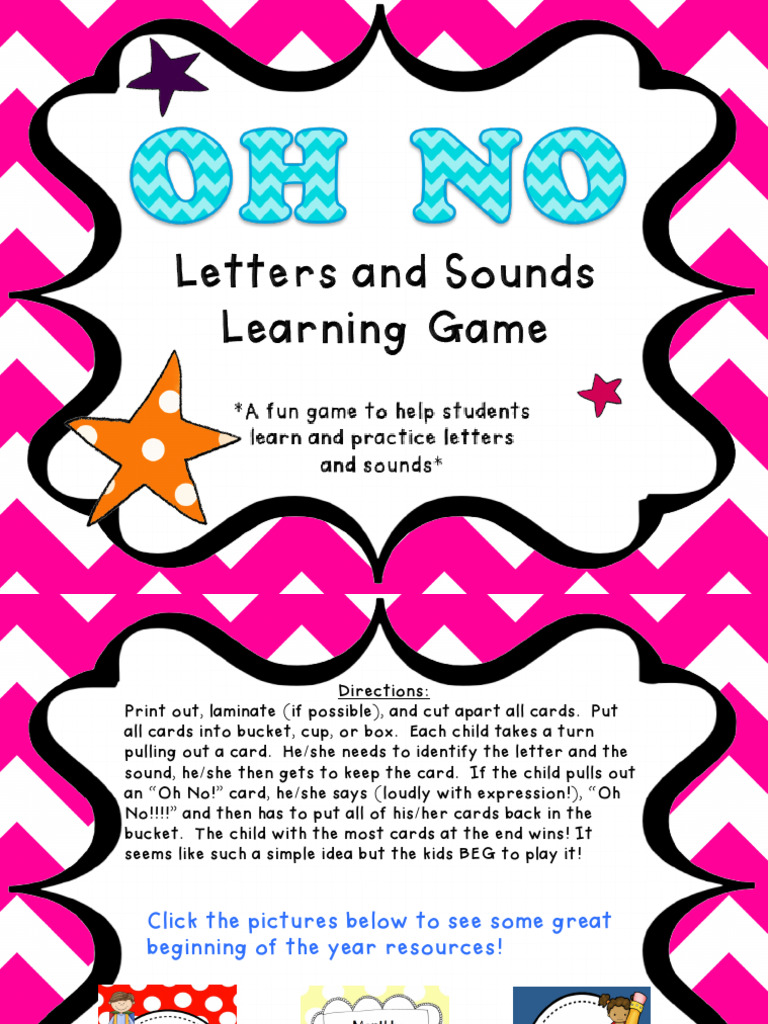 Letter and Sound Learning Game | PDF