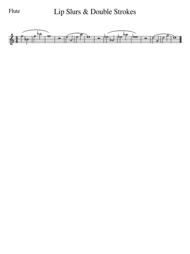 Lip Slurs and Double Strokes PARTS | PDF | Trombone | Music Technology