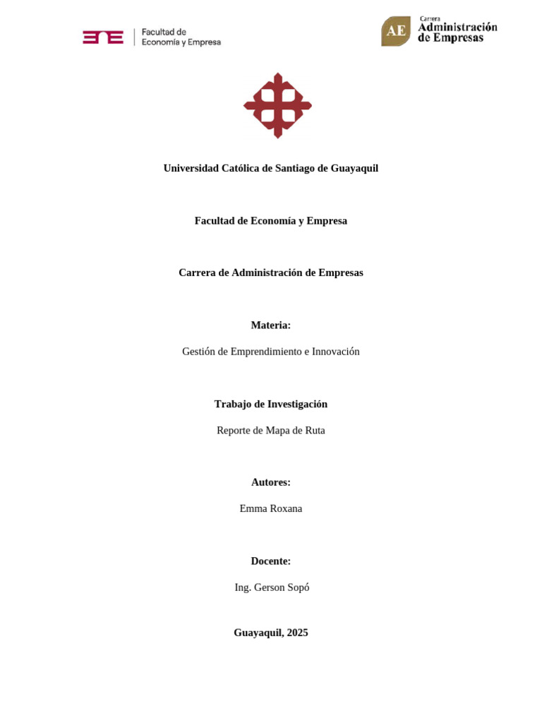 MAPA DE RUTA | PDF | Iniciativa empresarial | Sustentabilidad