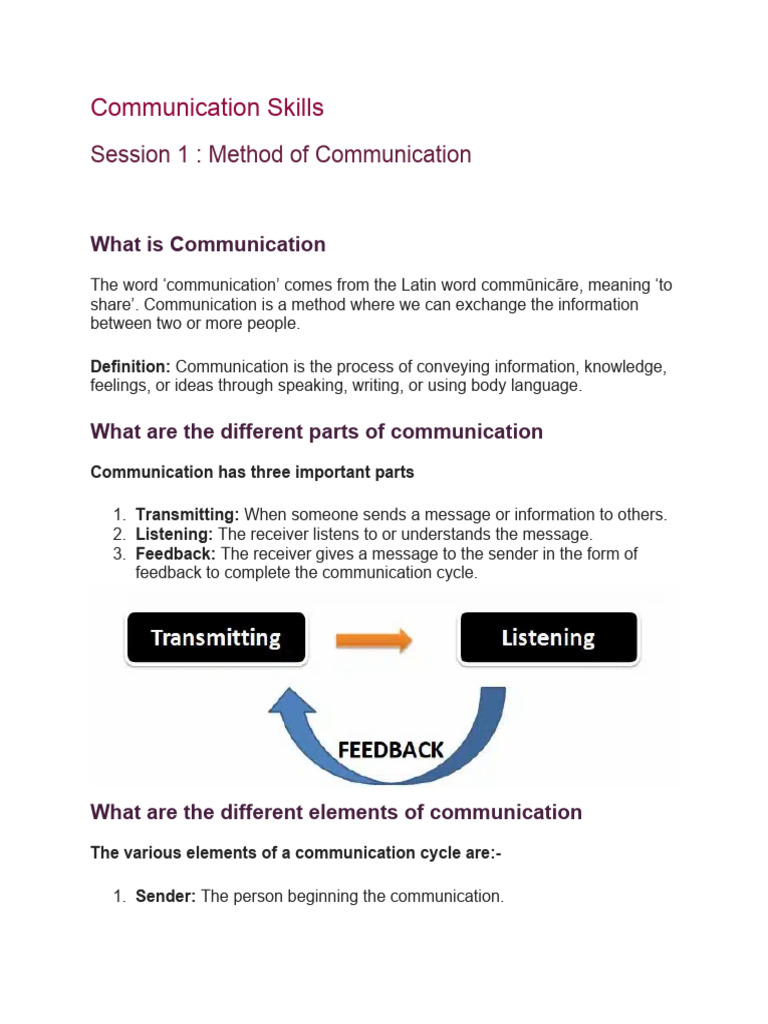 Essential Communication Skills Guide | PDF | Communication | Verb
