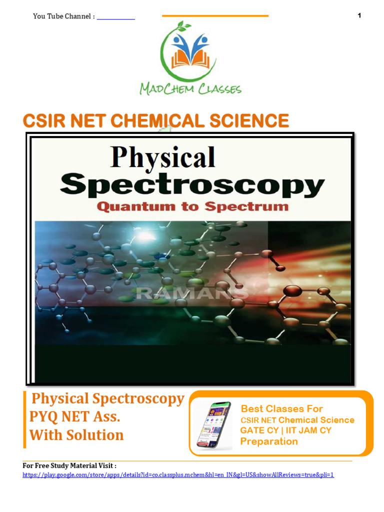 Physical Spectroscopy PYQs | PDF | Raman Spectroscopy | Infrared ...
