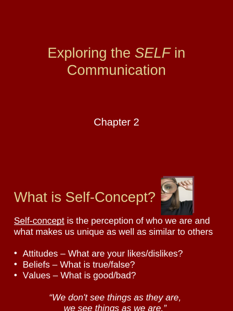 Chapter 2 - Exploring the Self in Communication-1 | PDF
