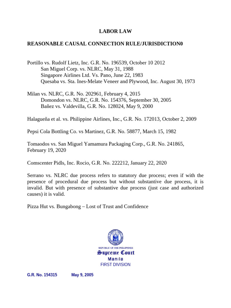 LABOR LAW | PDF | Layoff | Employment