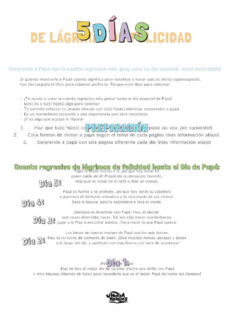 Libro Colorear Dia Papa | PDF