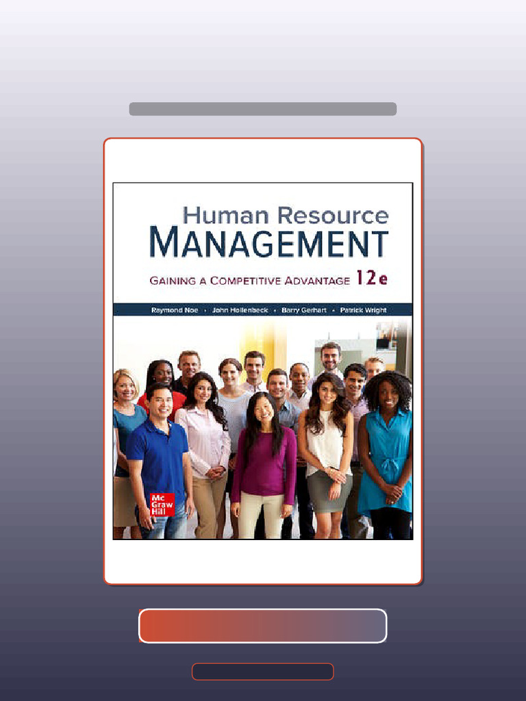 Test Bank for Human Resource Management 12thEdition Raymond Noe John ...