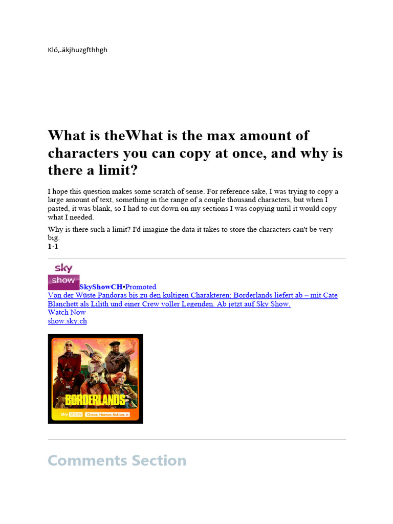 Clipboard Character Limit Explained | PDF | Graphical User Interfaces ...