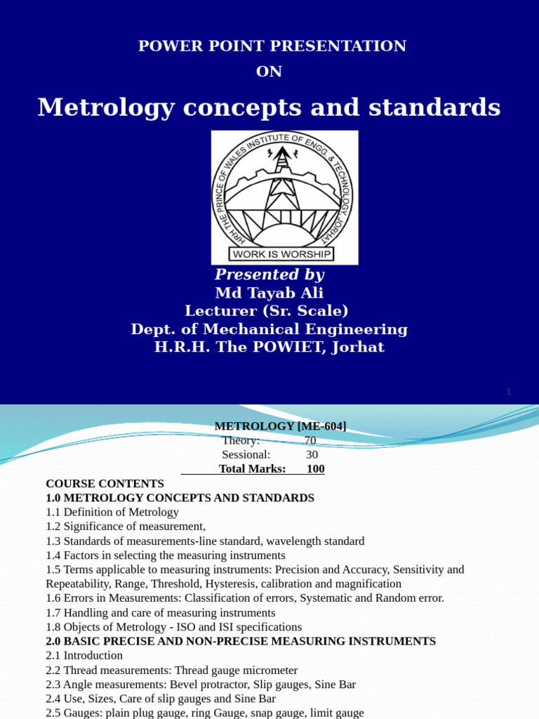 Metrology Concepts and Standards Overview | PDF | Accuracy And ...