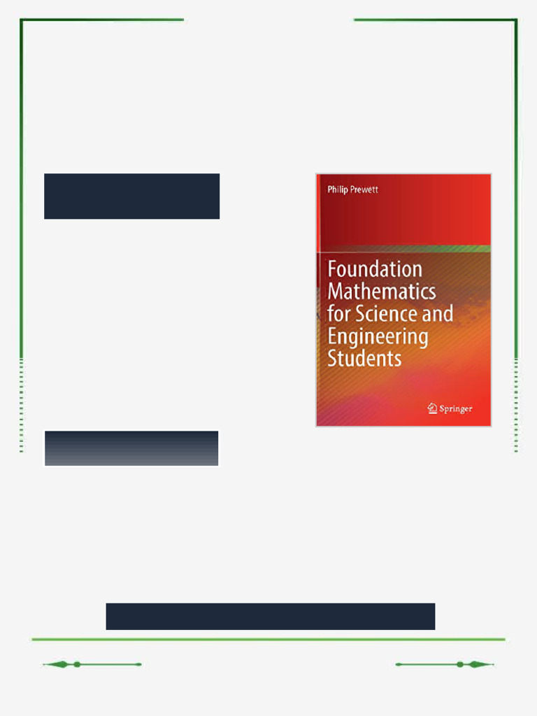 Foundation Mathematics for Science and Engineering Students 1st Edition Philip Prewett eBook ...