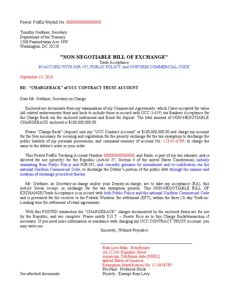 Non-Negotiable Chargeback Request | PDF | Uniform Commercial Code | Taxes