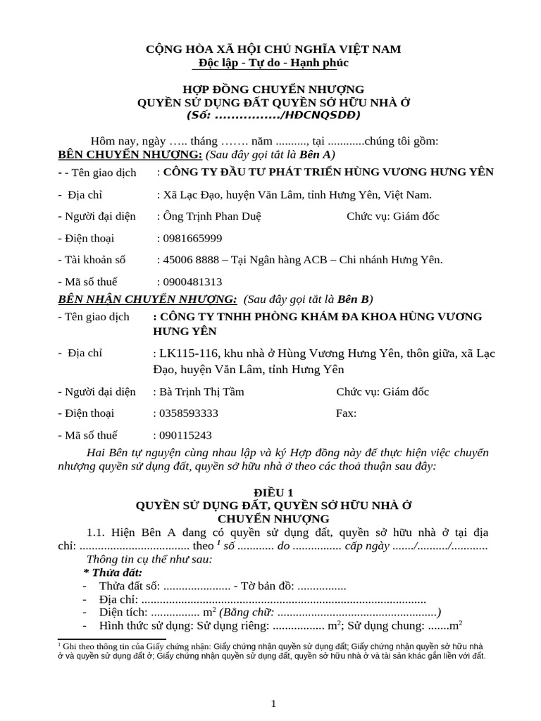 Hop Dong Mua Ban Nha Dat 3005191758 | PDF