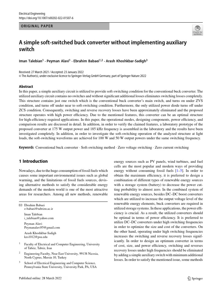 Soft-Switched Buck Converter Design | PDF | Series And Parallel ...
