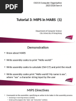 MARS MIPS Simulator User Guide | PDF | Mips Instruction Set | Computer ...