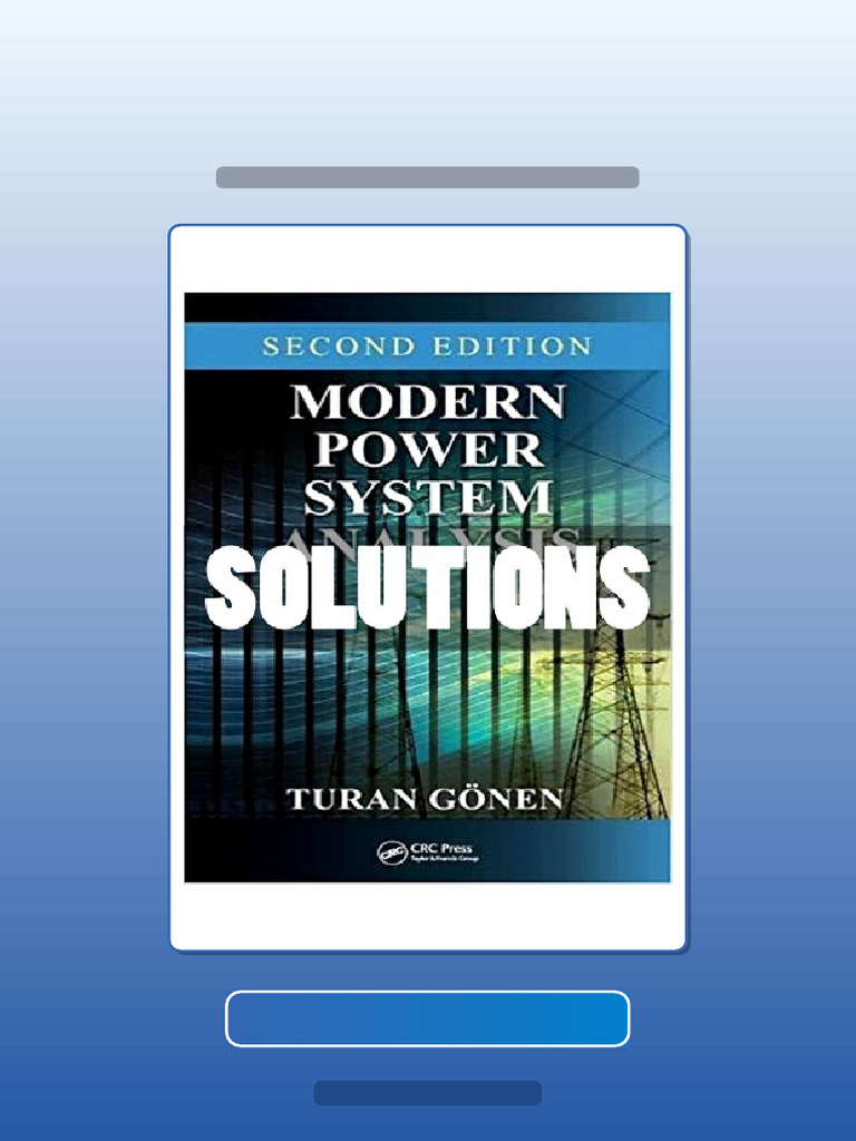 Test Bank for Modern Power System Analysis 2nd Edition Gonen | PDF ...