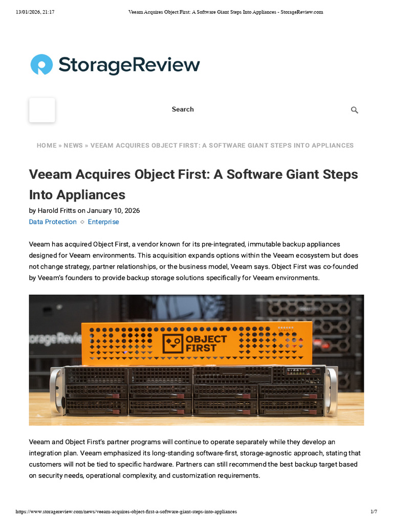 Veeam's Acquisition of Object First Explained | PDF | Cloud Computing ...