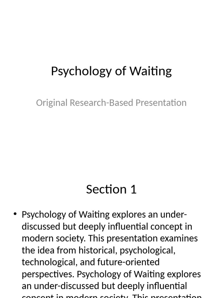 Psychology of Waiting 10slides (1) | PDF | Psychology | Behavioural ...