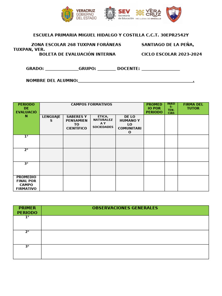 Boleta Interna Individual 23-24 | PDF