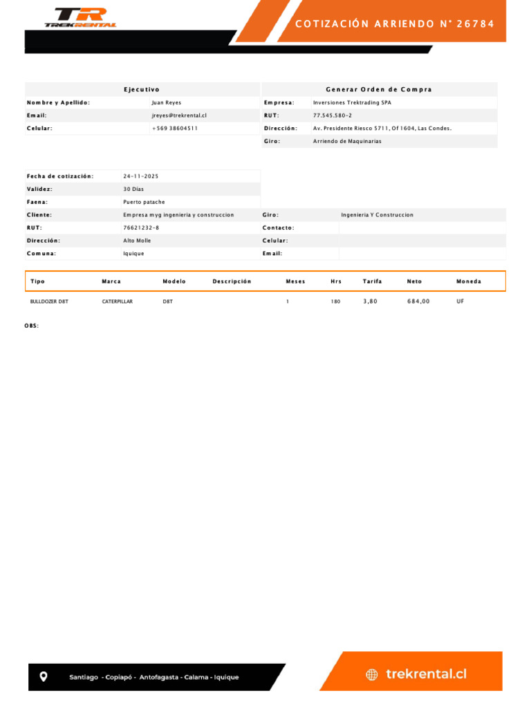 Cot Myg Ingenieria y Construccion 24-11-2025 | PDF