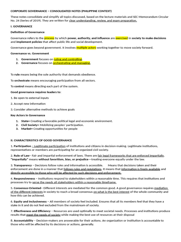 CORPORATE GOVERNANCE | PDF | Audit | Governance