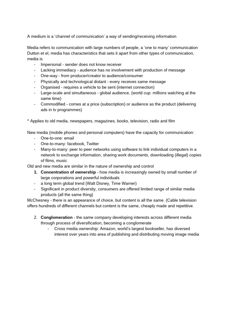 6.1 the Traditional and New Media | PDF | Mass Media | Communication