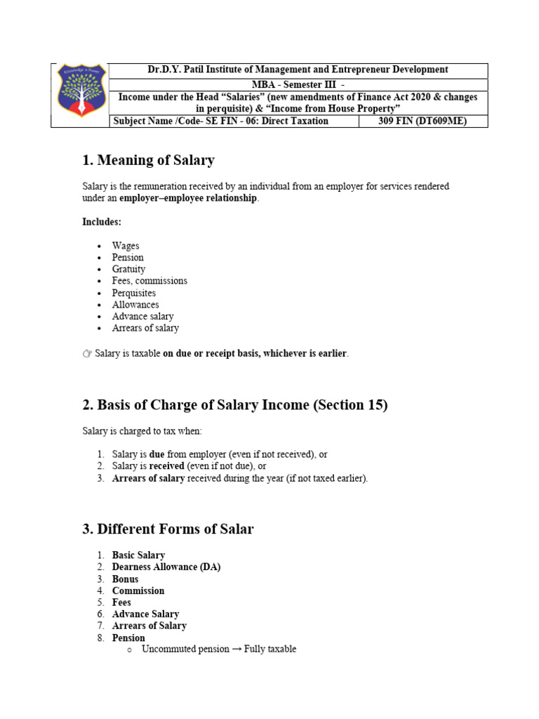 DT - Chapter -2 | PDF | Salary | Employee Benefits