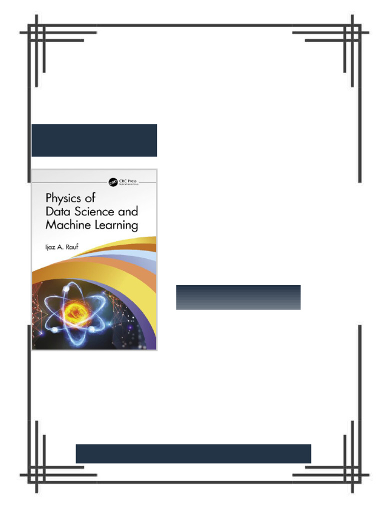 Physics of Data Science and Machine Learning 1st Edition Rauf eBook ...