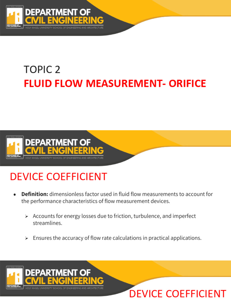 Orifice Flow Measurement Coefficients | PDF | Flow Measurement | Fluid ...