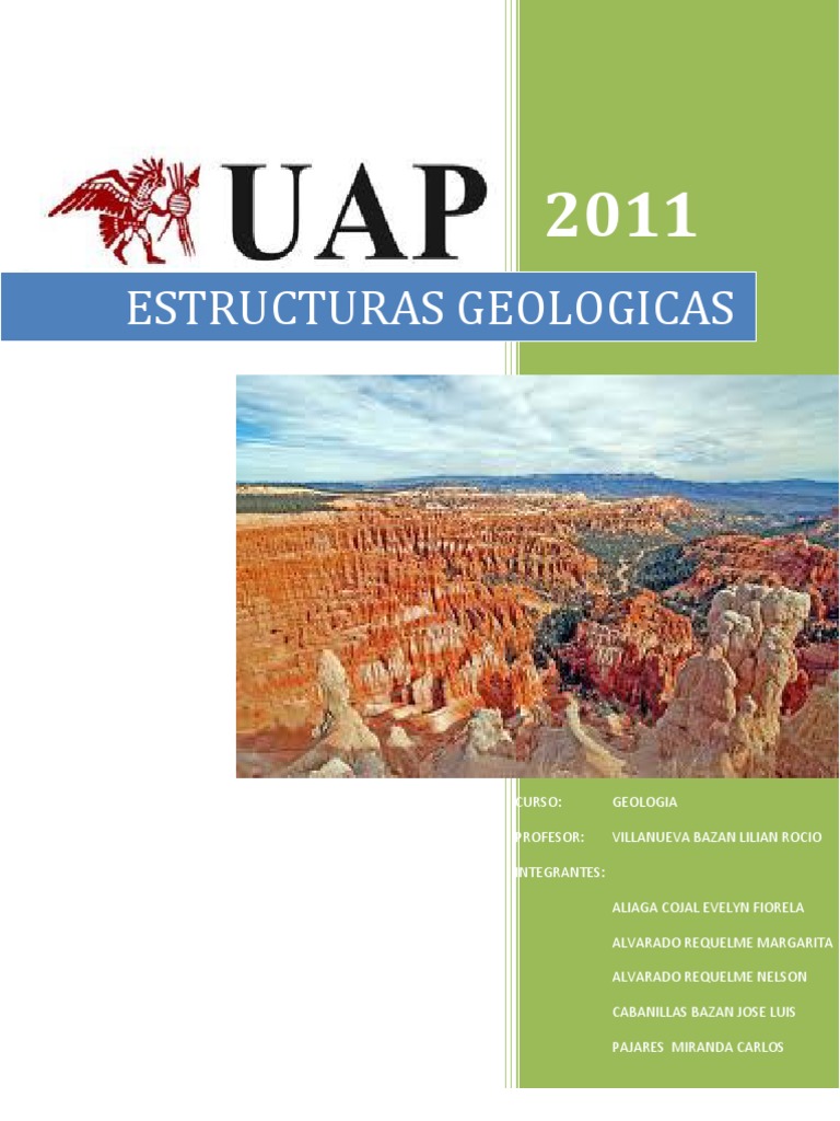 Estructuras Geologicas | PDF | Falla (geología) | Roca (geología)