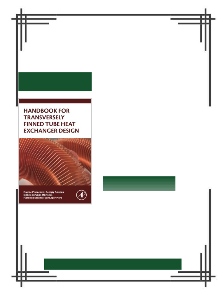 Handbook for Transversely Finned Tube Heat Exchanger Design 1st Edition ...