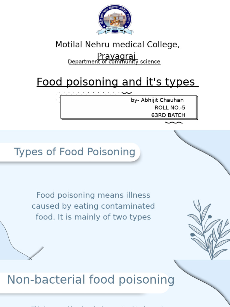 Types of Food Poisoning Explained | PDF | Foodborne Illness | Clinical ...
