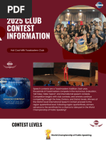 Toastmasters Speech Contest Rulebook 2025 | PDF | Ballot | Camera