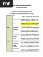 Book vs. Movie Comparison Guide | PDF | Essays | Books