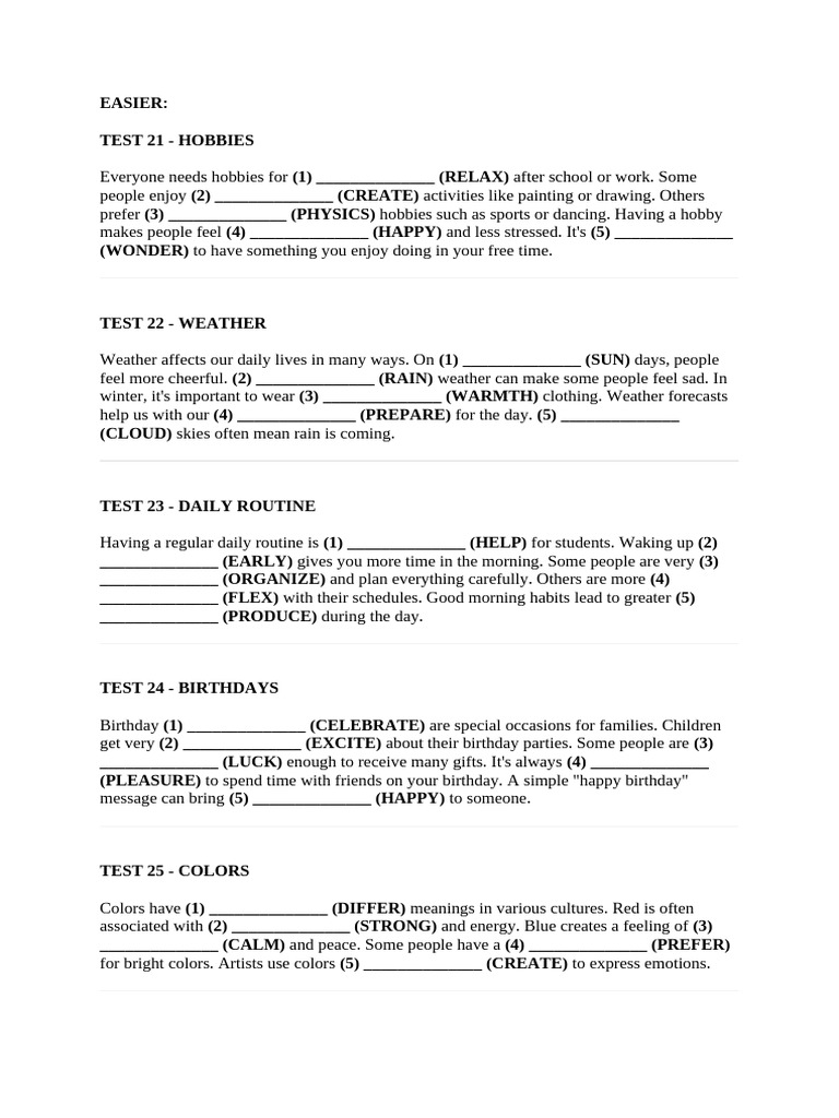 Word Formation Sts | PDF | Pet | Adolescence