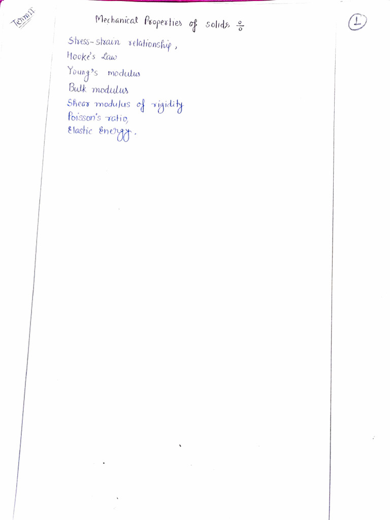 Mechanical Properties Of Solid Pdf Young S Modulus Elasticity