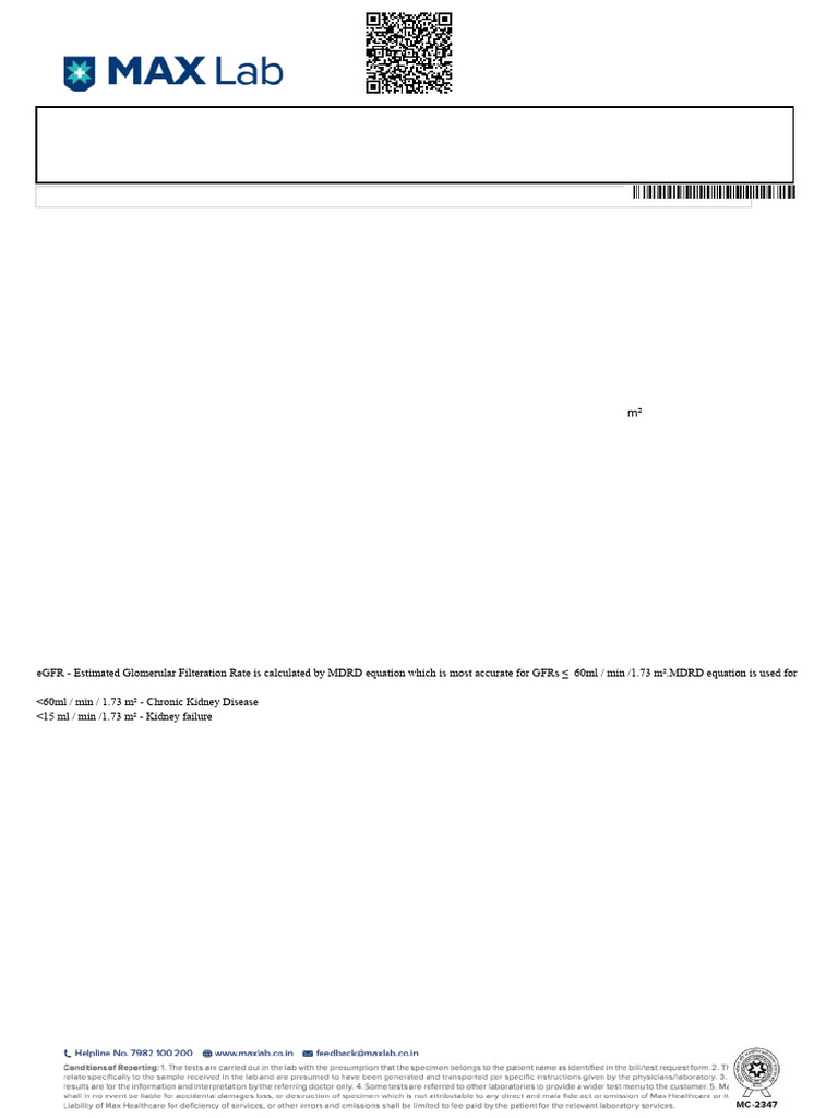 640878163-Max-Lab-report | PDF | Kidney | Nephrology