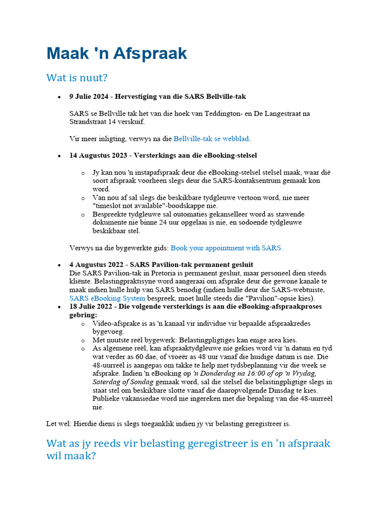 Webpage Translation Make an Appointment Updated on 21 May 2025 ...