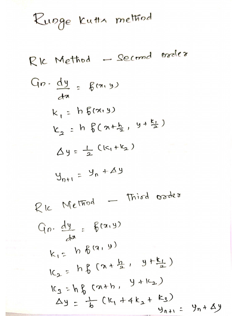 Runge Kutta General Method | PDF