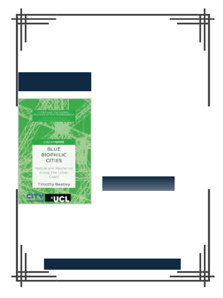 Blue Biophilic Cities: Nature and Resilience Along The Urban Coast 1st ...