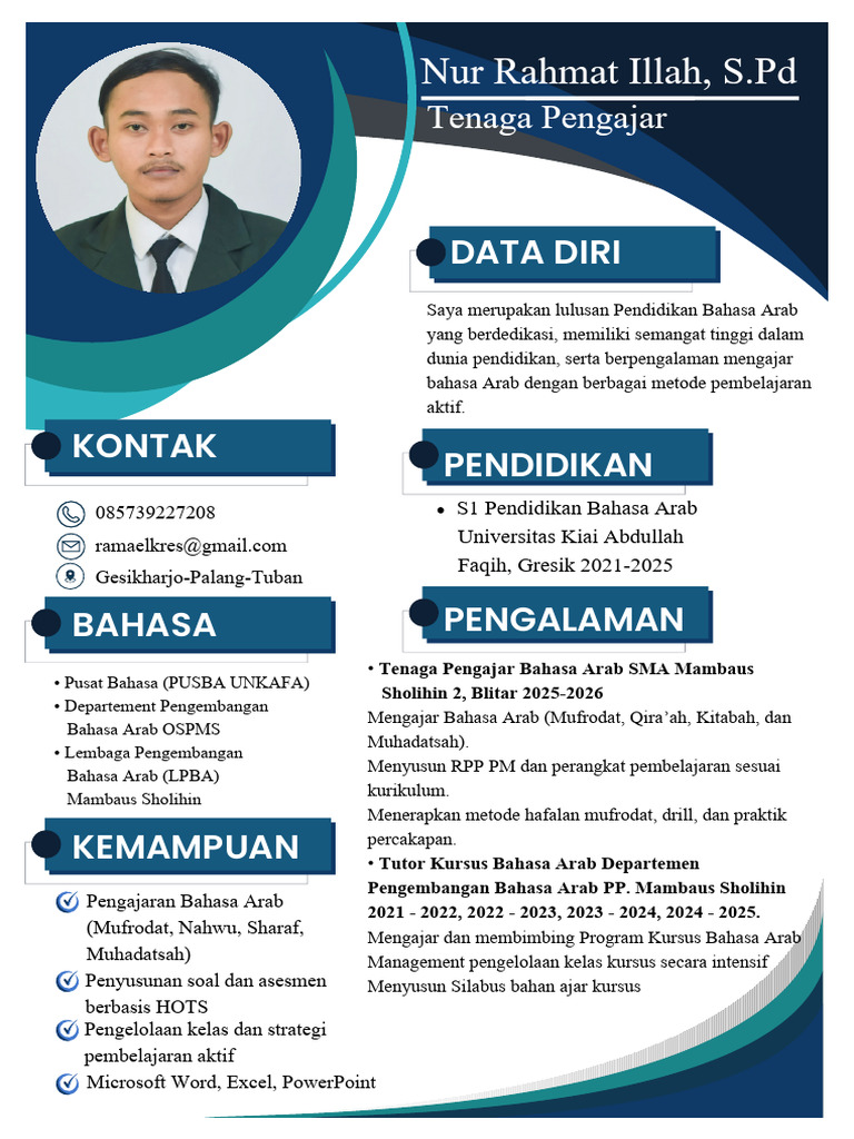 Cv. Nur Rahmat Illah, S.PD | PDF