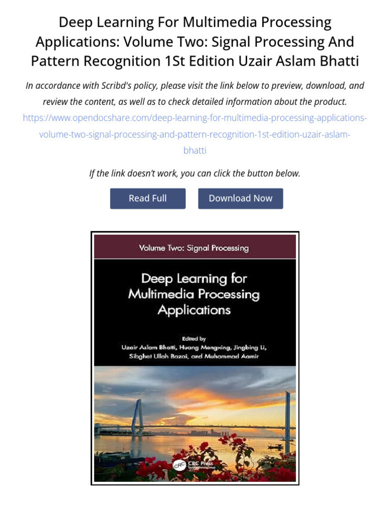 Deep Learning for Multimedia Processing Applications: Volume Two: Signal Processing and Pattern ...