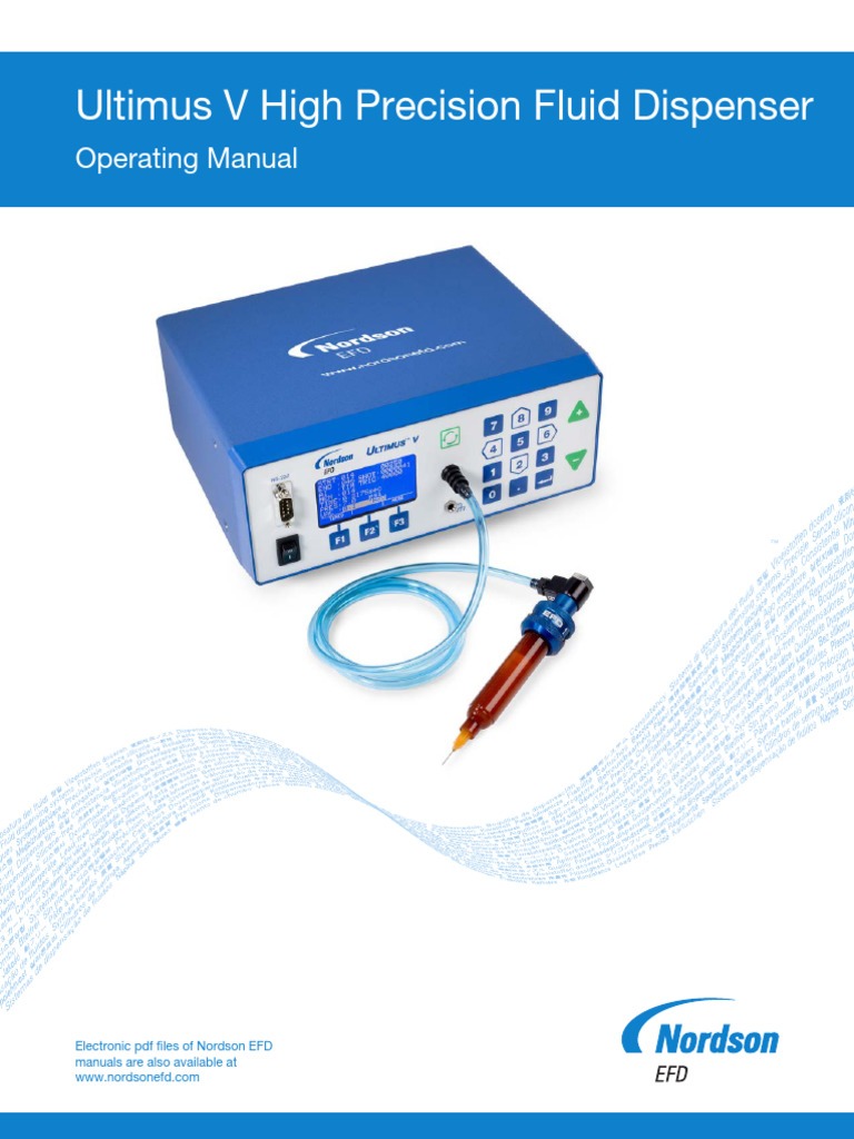 Ultimus V Fluid Dispenser Manual | PDF | Chlorine