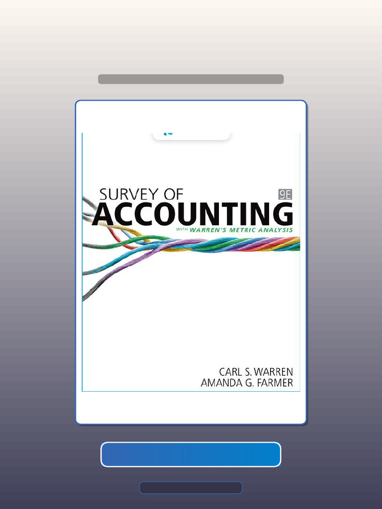 Test Bank for Survey of Accounting 9th Edition Carl Warren Amanda ...