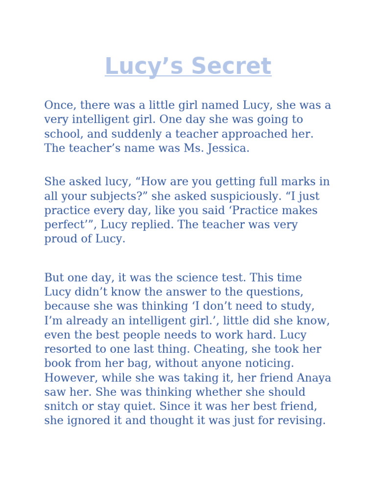 Lucy - Samrah Mahek | PDF